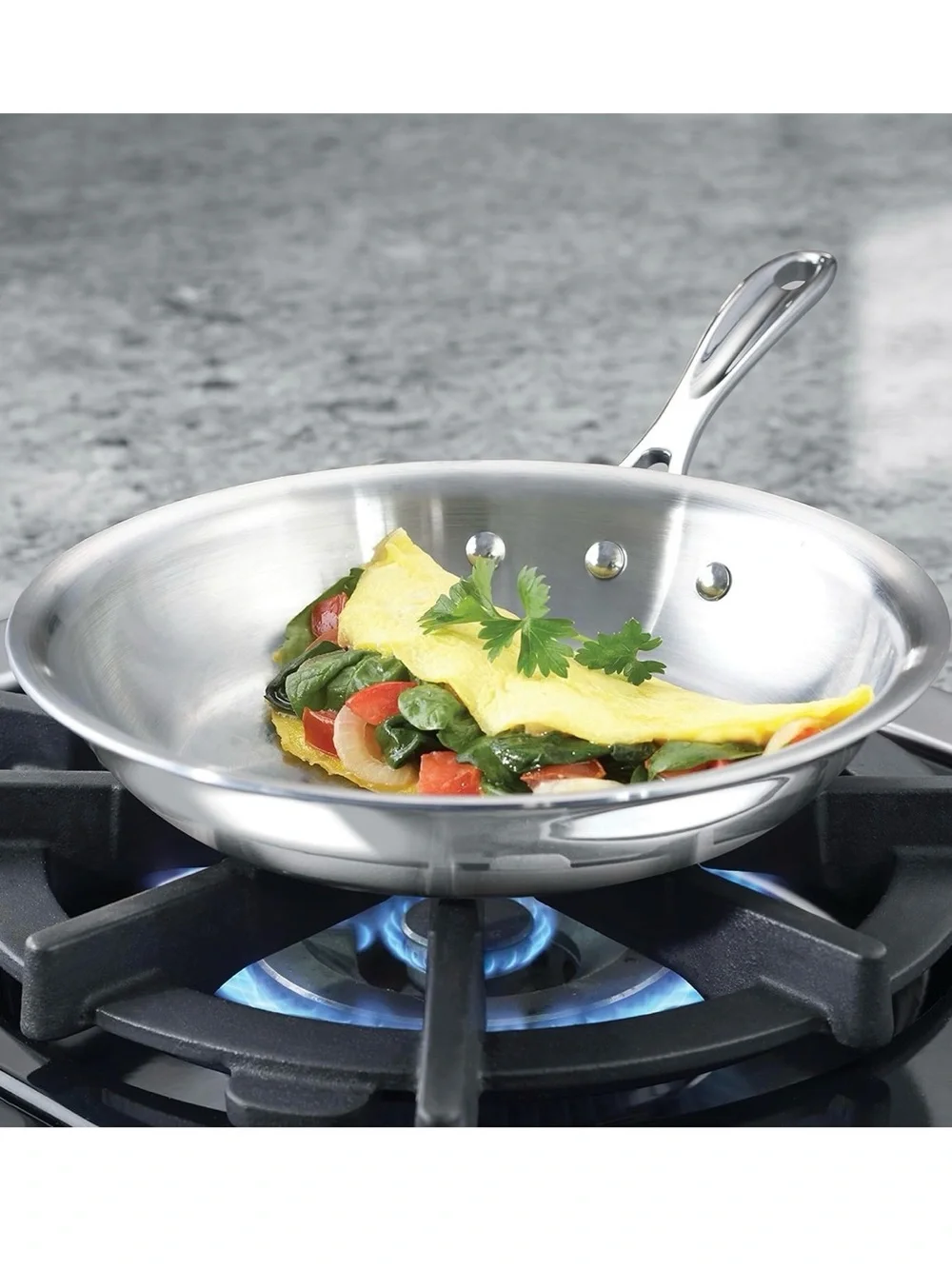 Calphalon | Kitchen | Calphalon Triply Stainless Steel 8inch Omelette ...